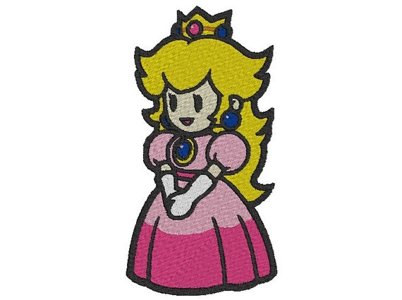Princess Peach Embroidery Design - Design Talk