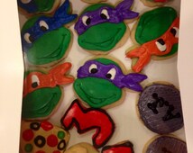 Popular items for ninja turtle cookies on Etsy
