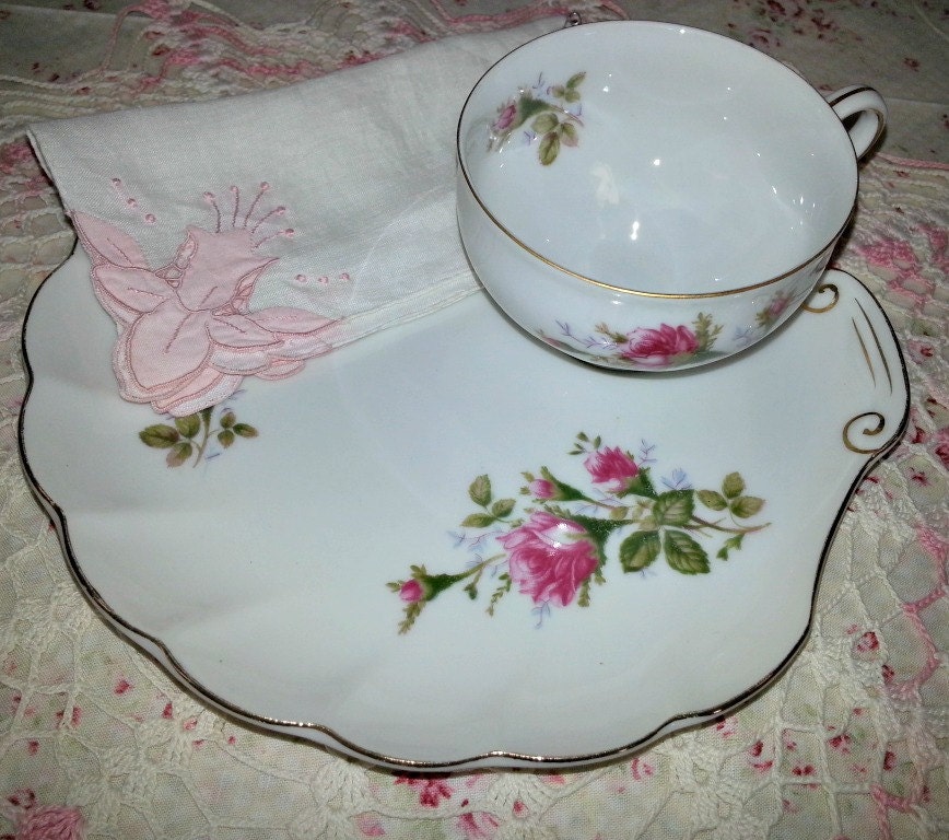 Five vintage “Bella Rose” snack sets by Japan Fine China – Haute Juice