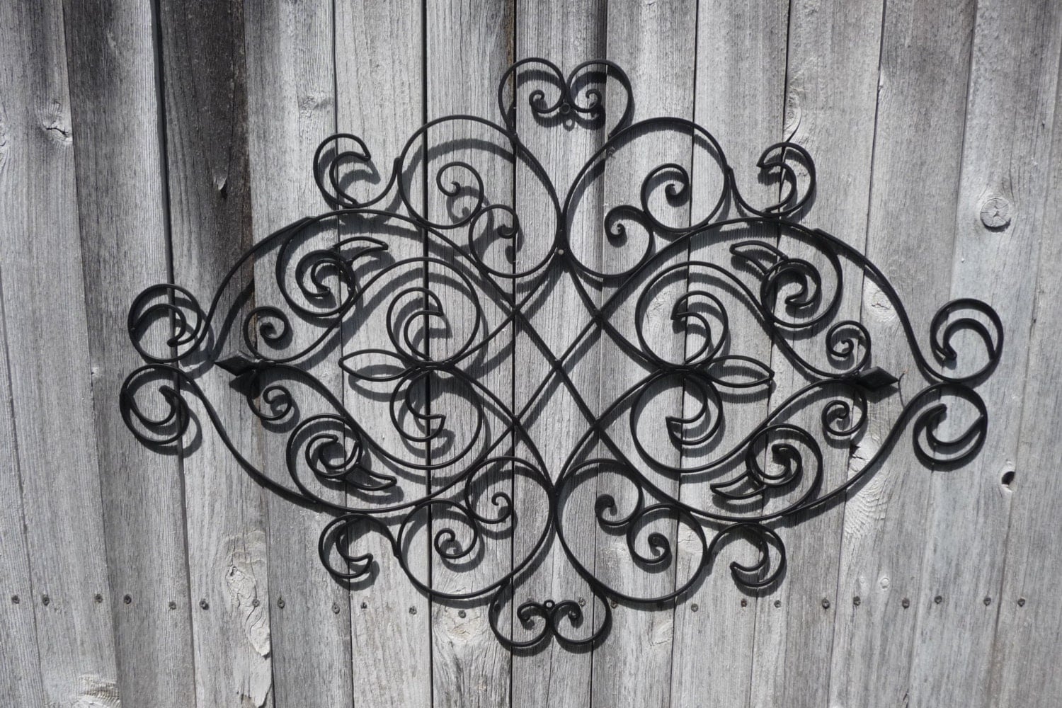 Wrought Iron Wall Decor Bedroom Headboard Black Fleur De