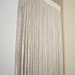 white with silver metallic thread curtain