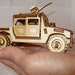 Small hummer model plywood laser cut kit or assembled model