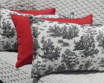 Red and white toile | Etsy