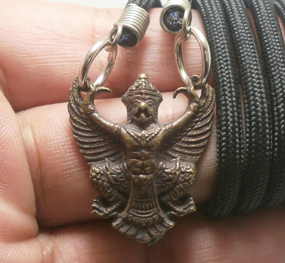 Garuda phaya krut magic eagle bird Thai brass amulet pendant life ...