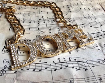 Oversized Bling Urban "DOPE" CZ Pave Diamonds encrusted Pendant on ...