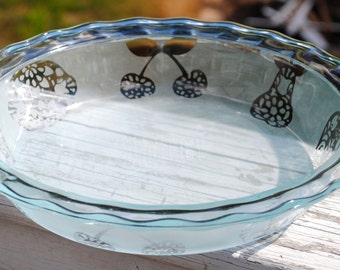 Popular items for glass pie plate on Etsy