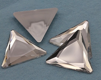 13mm 5mm Red Ruby Flat Back Triangle Loose Acrylic Jewels High