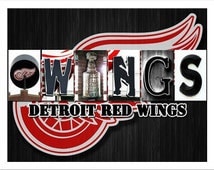 Unique red wings poster related items | Etsy