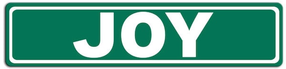 Detroit Joy Road Metal Street Sign 6x24