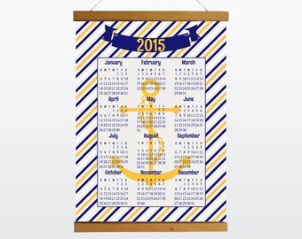 2015 Wall Calendar - Poster Calendar - Year at a Glance - Anchor ...