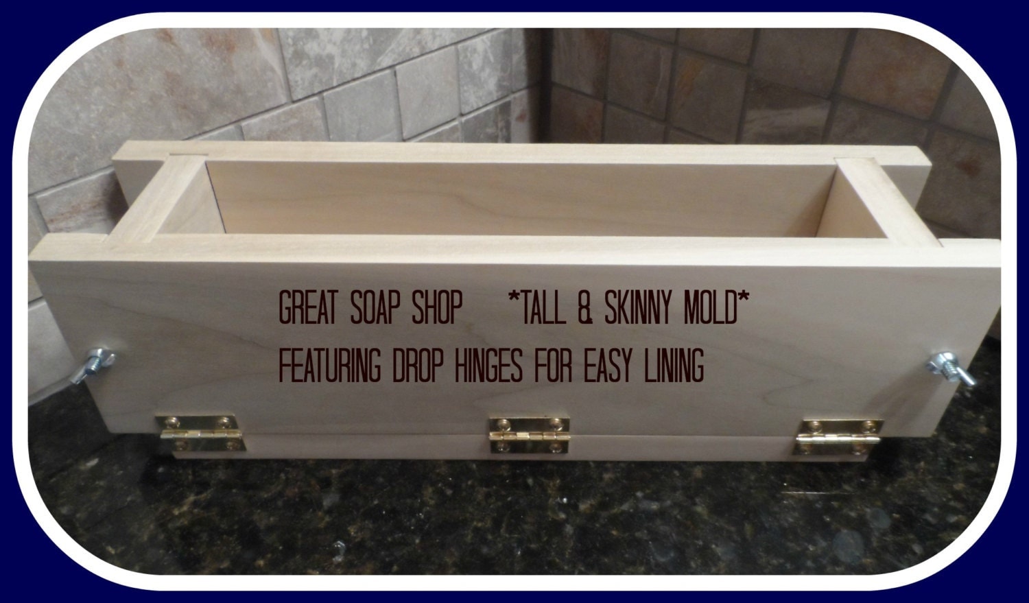 Tall Skinny Wood Soap Mold With Drop Hinged Sides By Greatsoapshop