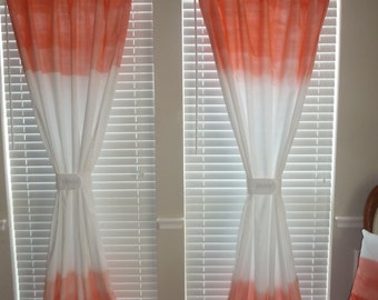 Ombre Double Dipped Sea Coral Curtain Panels - What color would you like?
