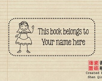 Cartoon rubber stamp | Etsy