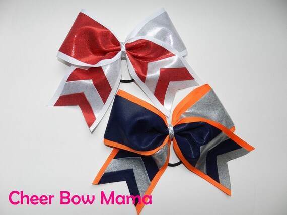 Items similar to Chevron Cheer Bow on Etsy