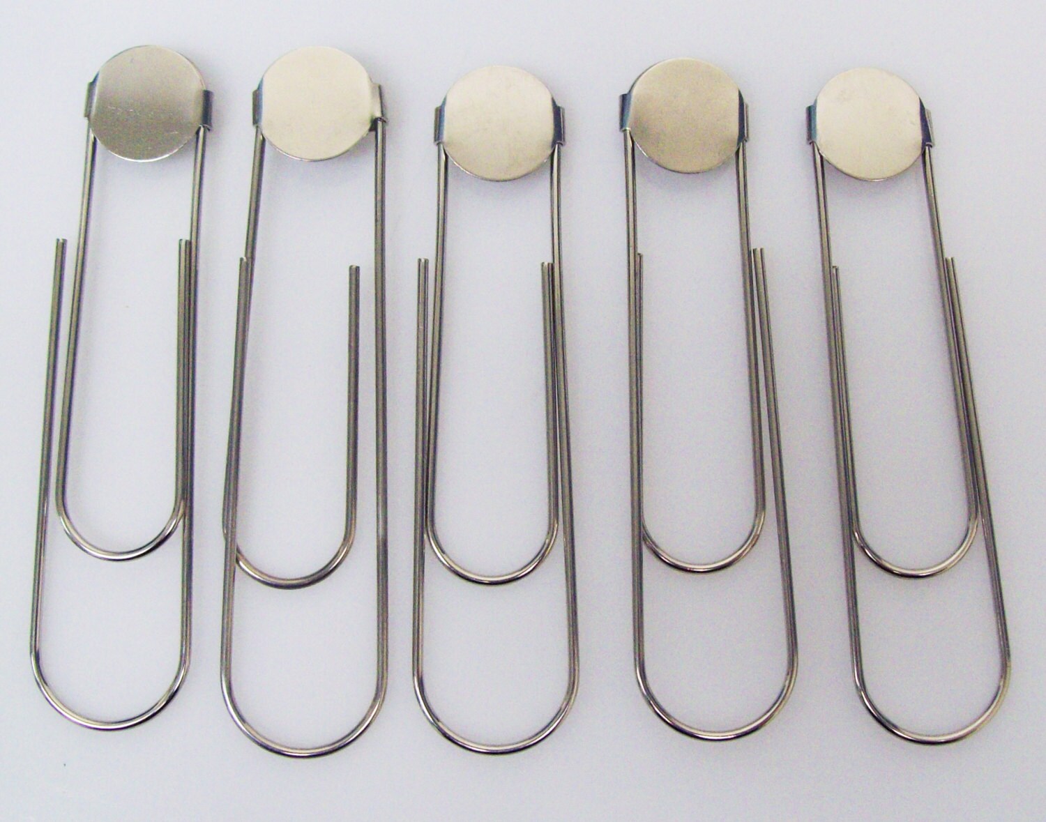 50 Giant Paperclip Bookmarks with Glue Pad Jumbo Paper Clip