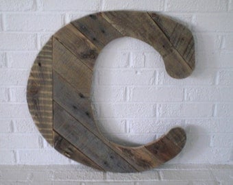 Wooden Letter C Custom Wood Monogram