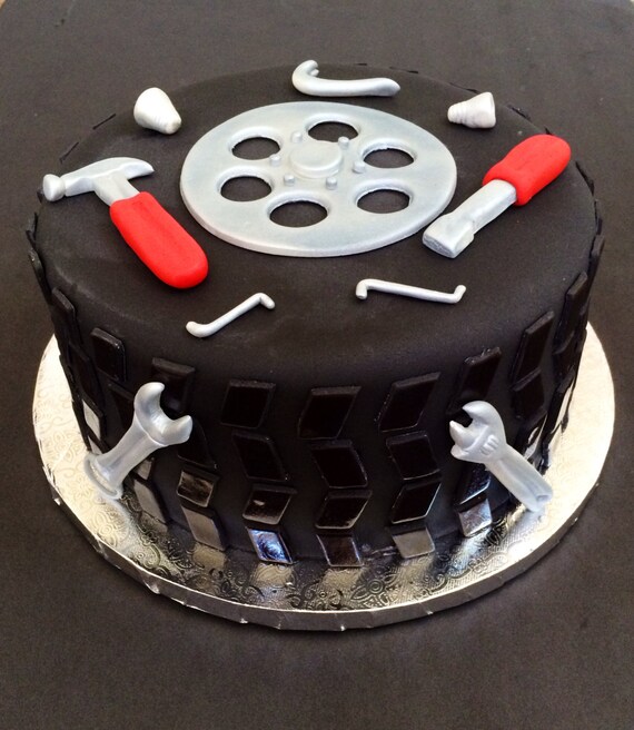 Mechanic tools cake toppers
