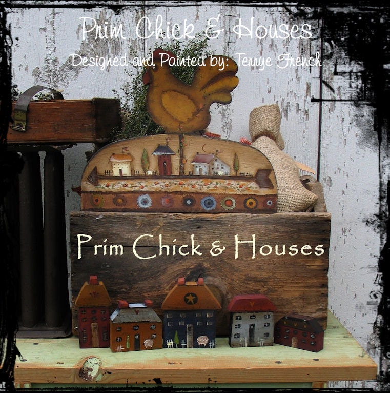 PRiM Chicks and Houses Terrye French by PaintingWithFriends