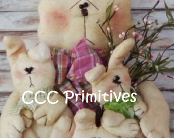 Primitive Bunny E-PATTERN Spring Rabbit Easter Bunny Cloth
