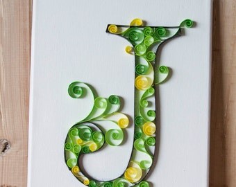 Quilled initial | Etsy