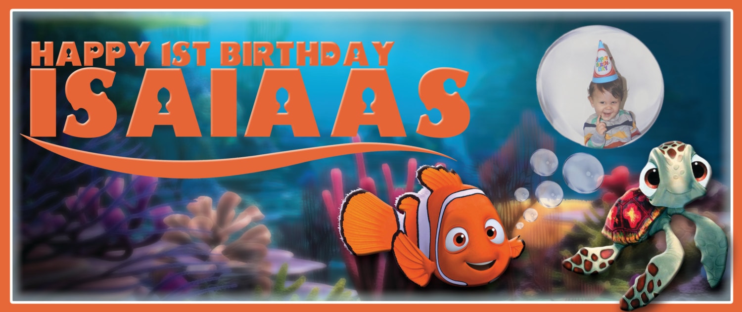 Finding Nemo Birthday Banner File for Printing 6' x