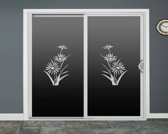 Flower Glass Door Decals Sliding Door Decal Door Stickers