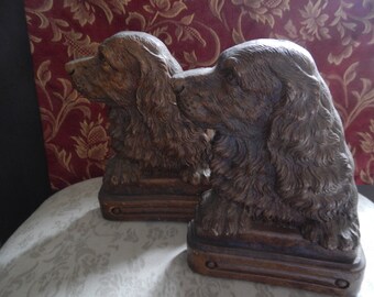 Spaniel bookends | Etsy