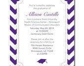 Items similar to Chevron Graduation Invitation 5x7 on Etsy