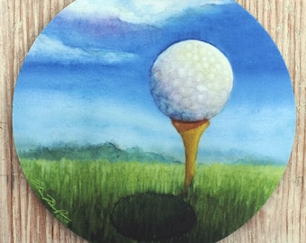 Golf watercolor | Etsy