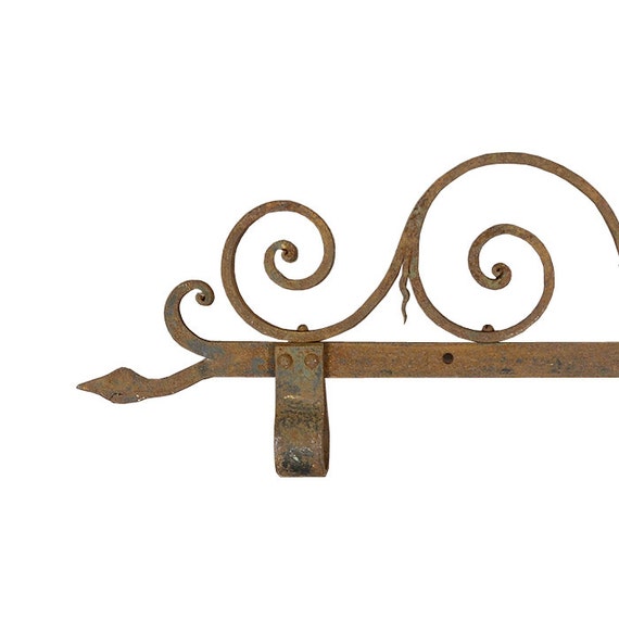 Antique Wrought Iron Hanging Sign Bracket / Ornamental Wrought