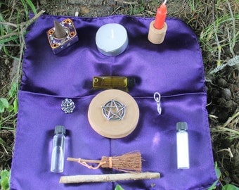 Pocket altar, small altar kit, travel altar, portable altar kit, wiccan ...