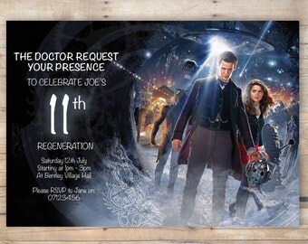 Doctor Who Birthday Party Invitation