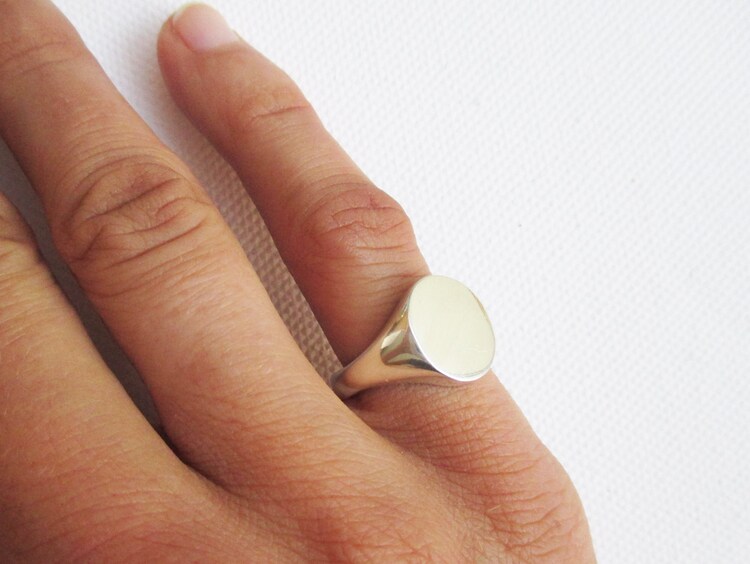Sterling silver signet ring by NellyLeyJewellery on Etsy
