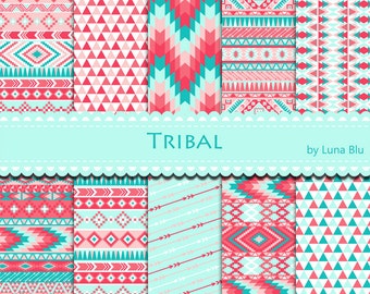 Popular items for digital paper tribal on Etsy