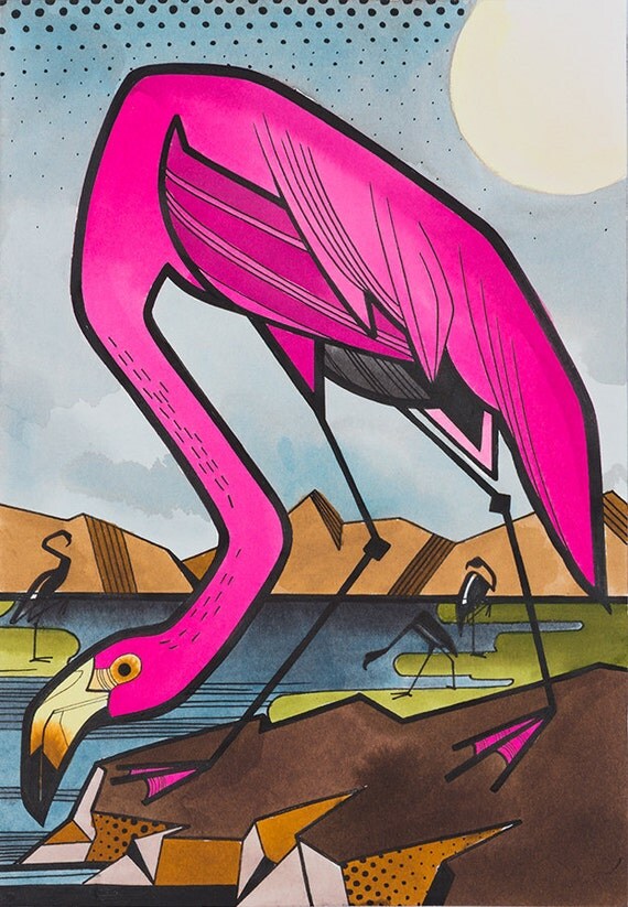 Items similar to Pink Flamingo on Etsy