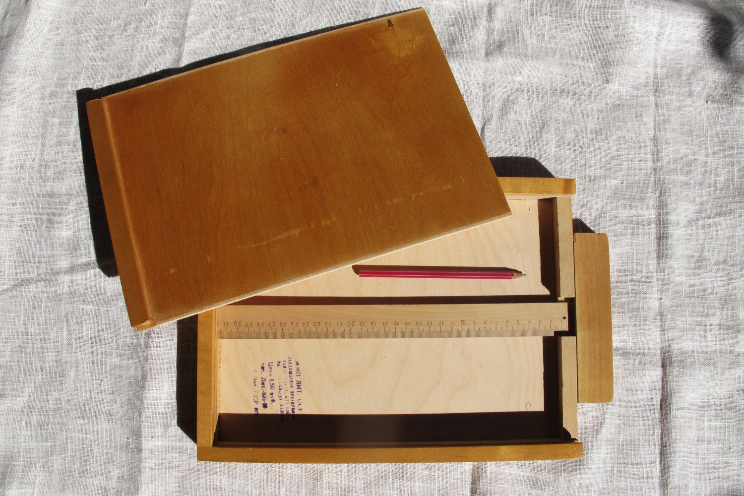 Soviet Vintage Wooden School Drafting Box Kit. Back to School Russian ...