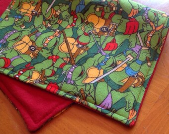 Ninja Turtle Flannel Baby Burp Cloth