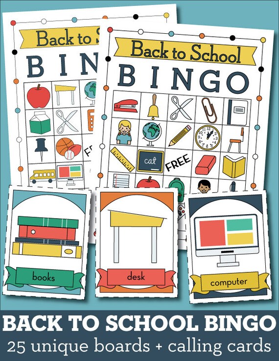 Back to School Printable Bingo Game