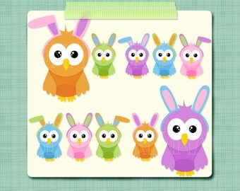 Popular items for easter owl clip art on Etsy