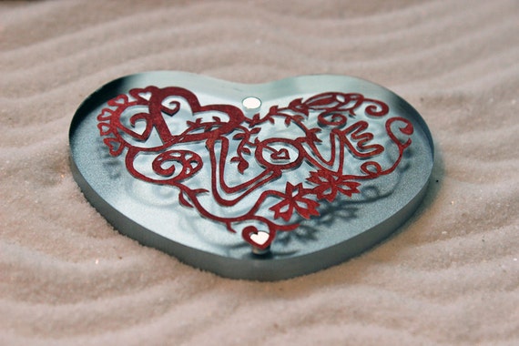 Original Hand Cut LOVE Paper Cutting Displayed in Acrylic