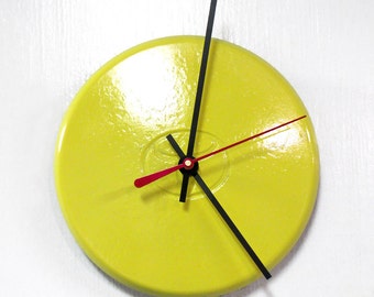 Yellow wall clock | Etsy