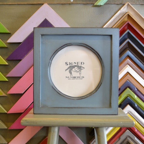 6x6 inch Circle Opening Photo / Picture Frame by signedandnumbered