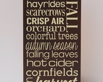 Popular items for fall wooden sign on Etsy