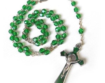 Popular items for glass rosary beads on Etsy