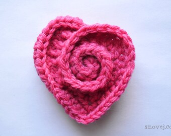 PATTERN Freeform Crochet Heart Stitch Sampler Applique by snovej