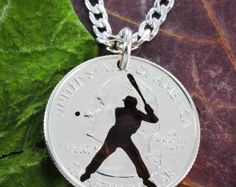 Color Guard necklace with your Initial hand cut coin by NameCoins