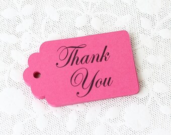 Popular items for pink thank you tags on Etsy