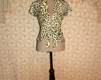 Animal Print Sweater Short Sleeve Crop Sweater African Ethnic Clothing ...