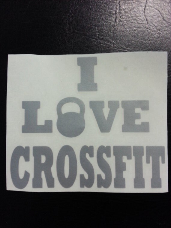 I Love Crossfit Vinyl Decalsticker For Anything Crossfit