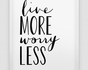 Live more worry less | Etsy